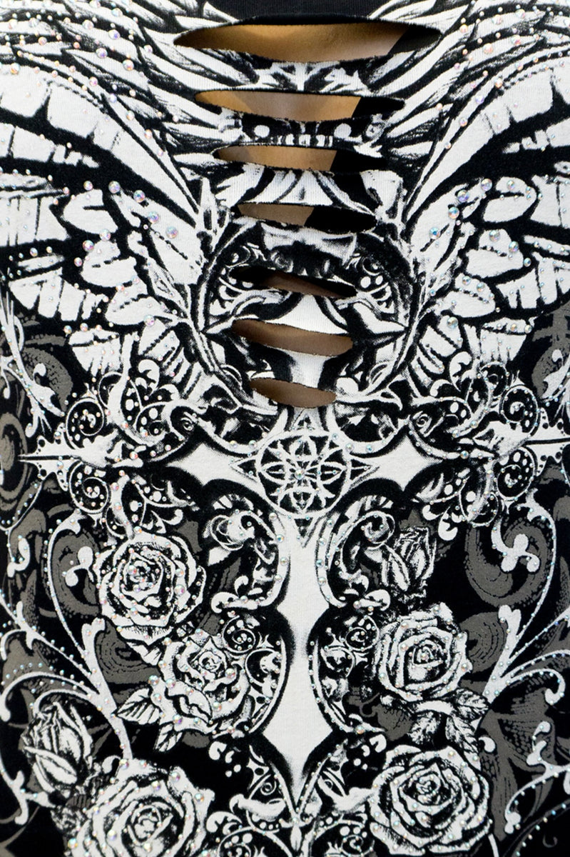 Bombshell Lace Cross Tank – Persepolis